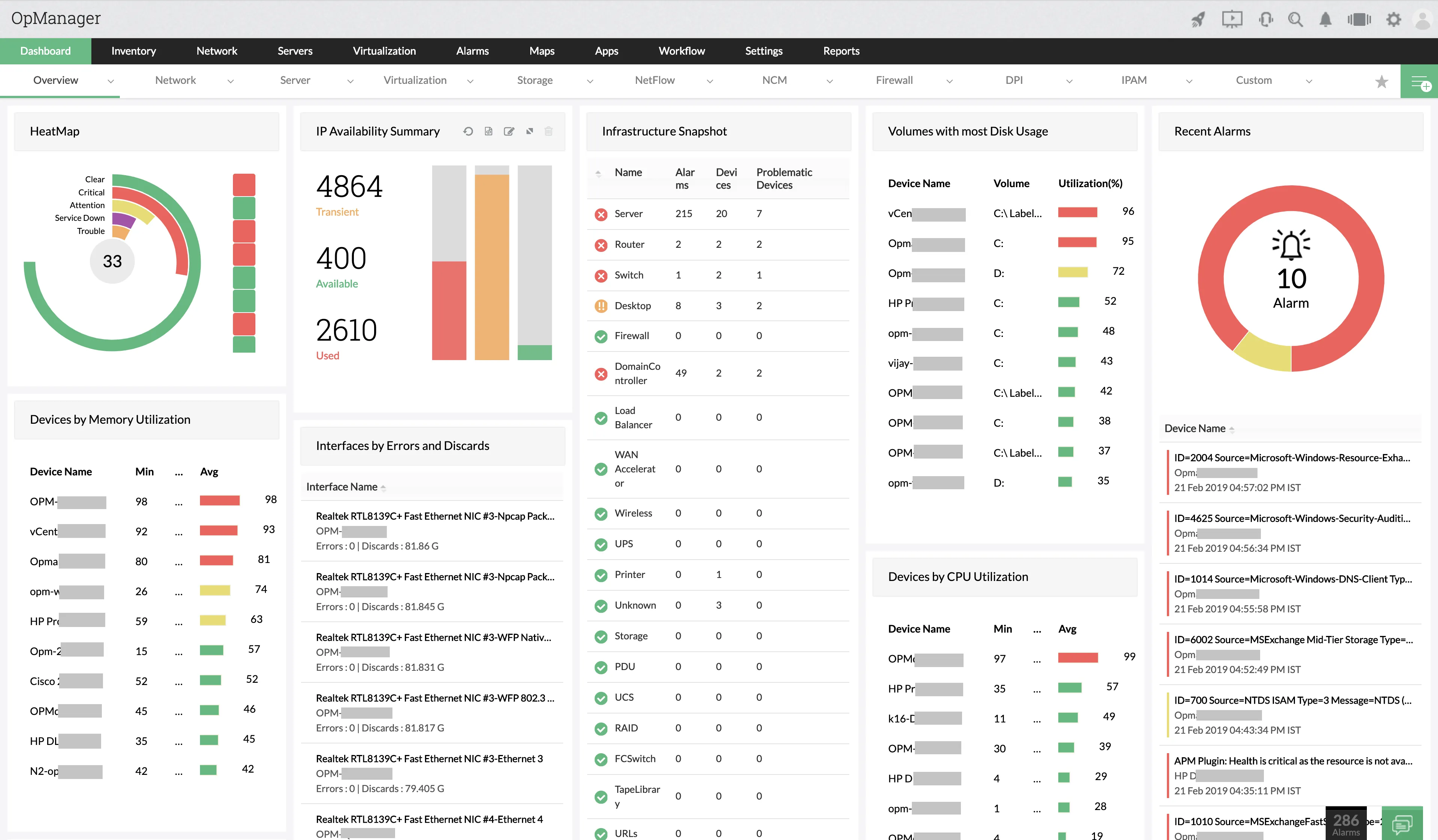 Windows server monitoring store